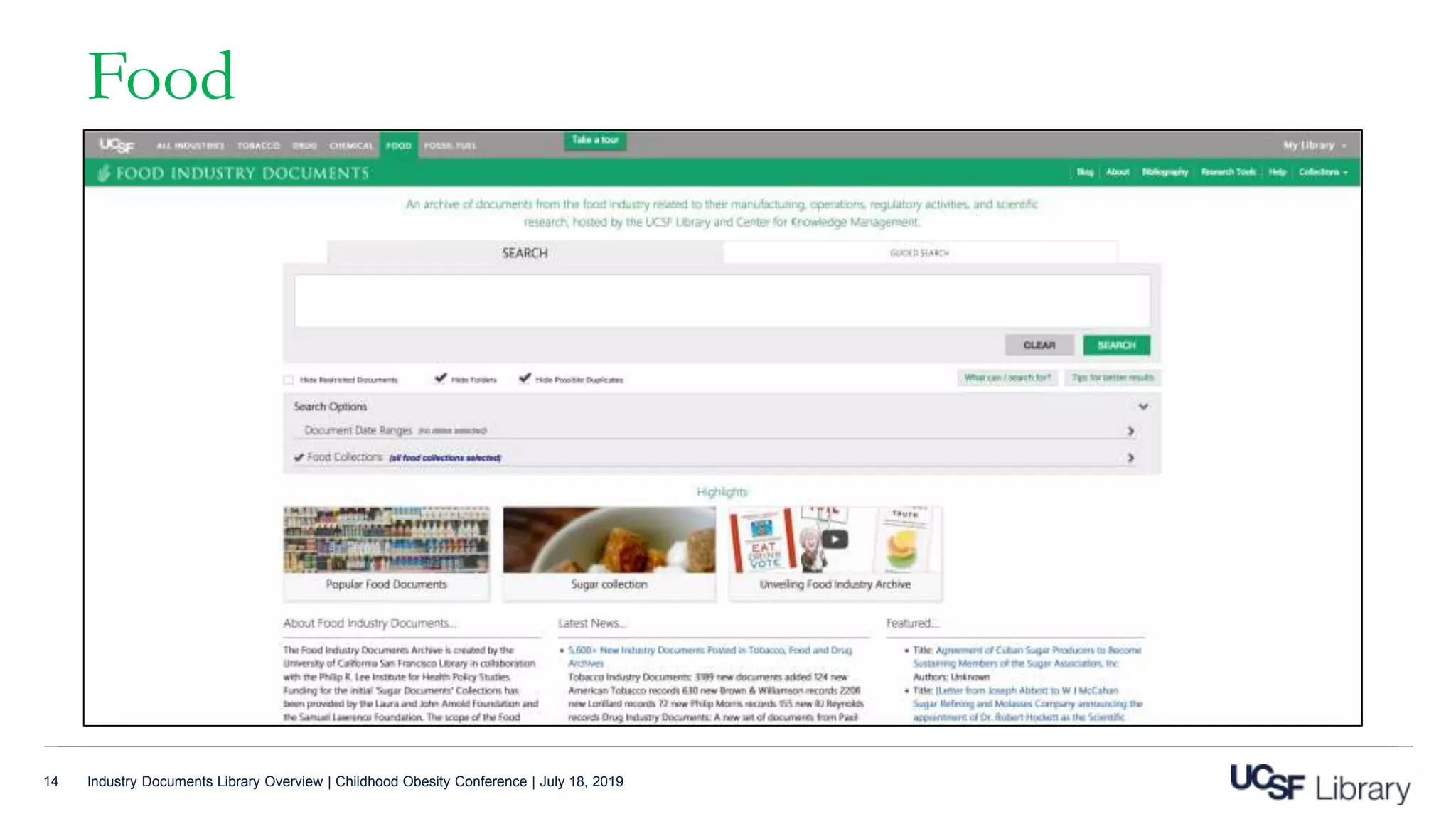 Industry Documents Library Overview | PPT