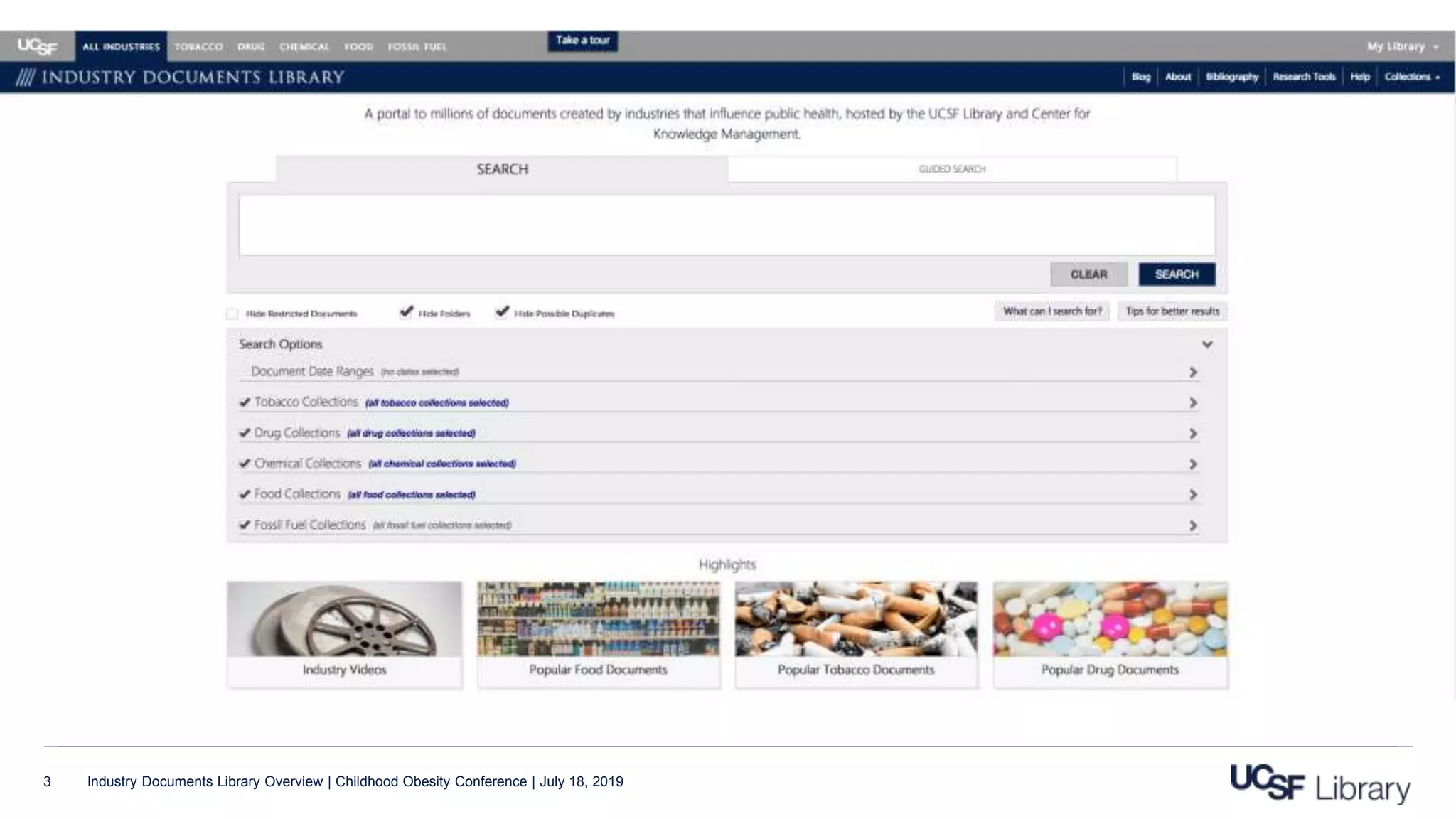 Industry Documents Library Overview | PPT