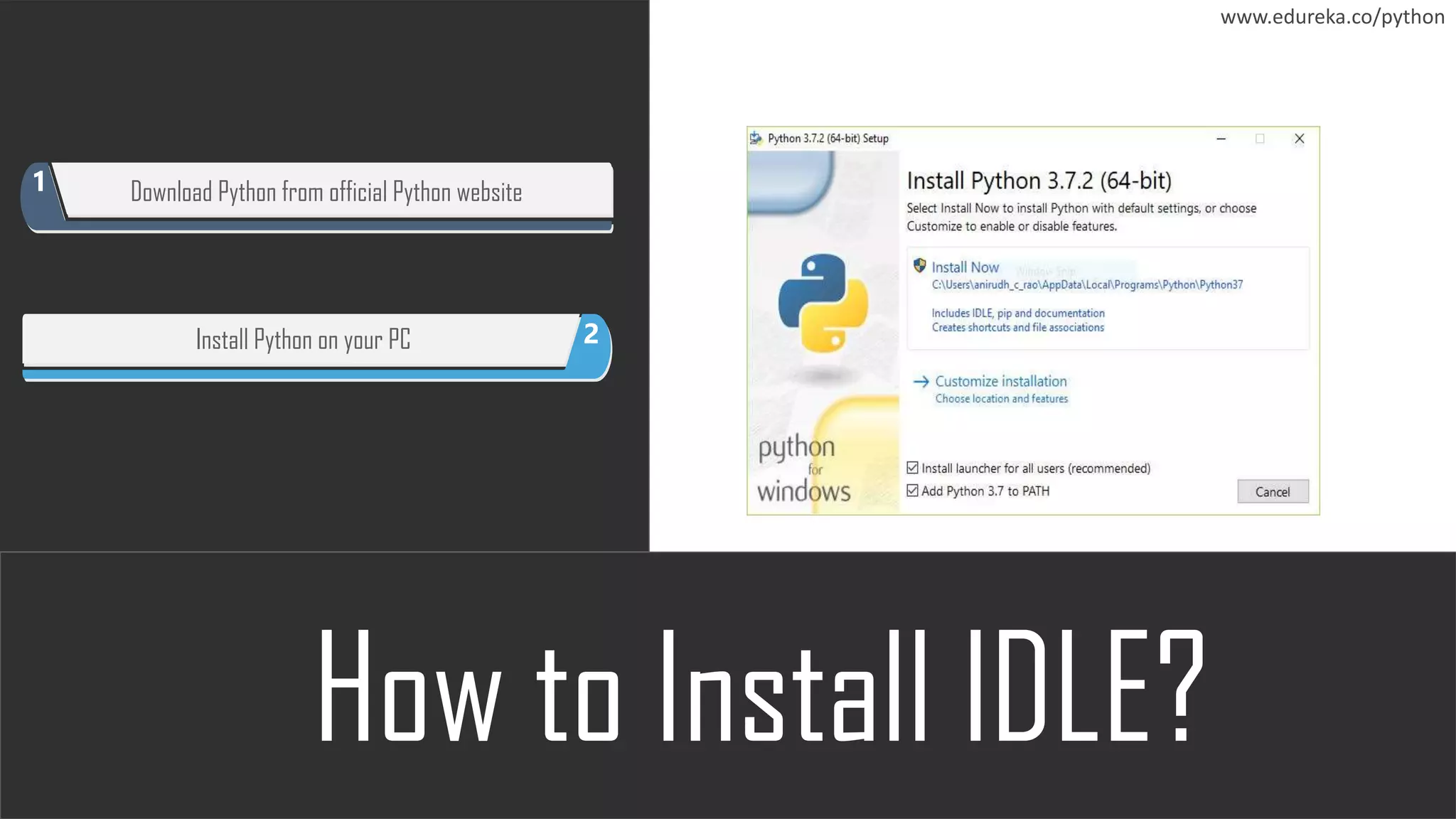 Introduction To Python Idle Idle Tutorial Edureka Pdf