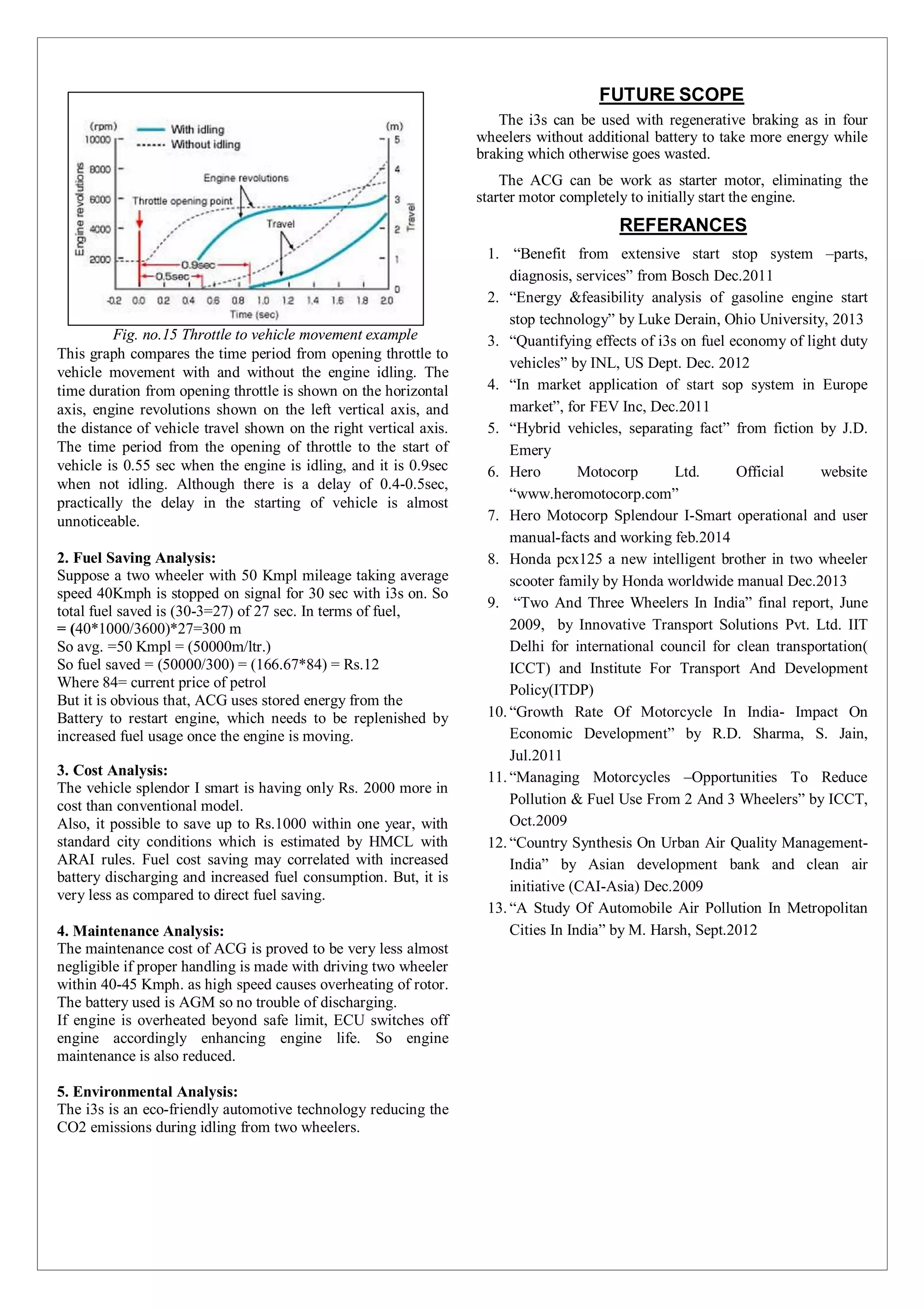Idle start stop system( i3s) in India Aditya Deshpande | PDF