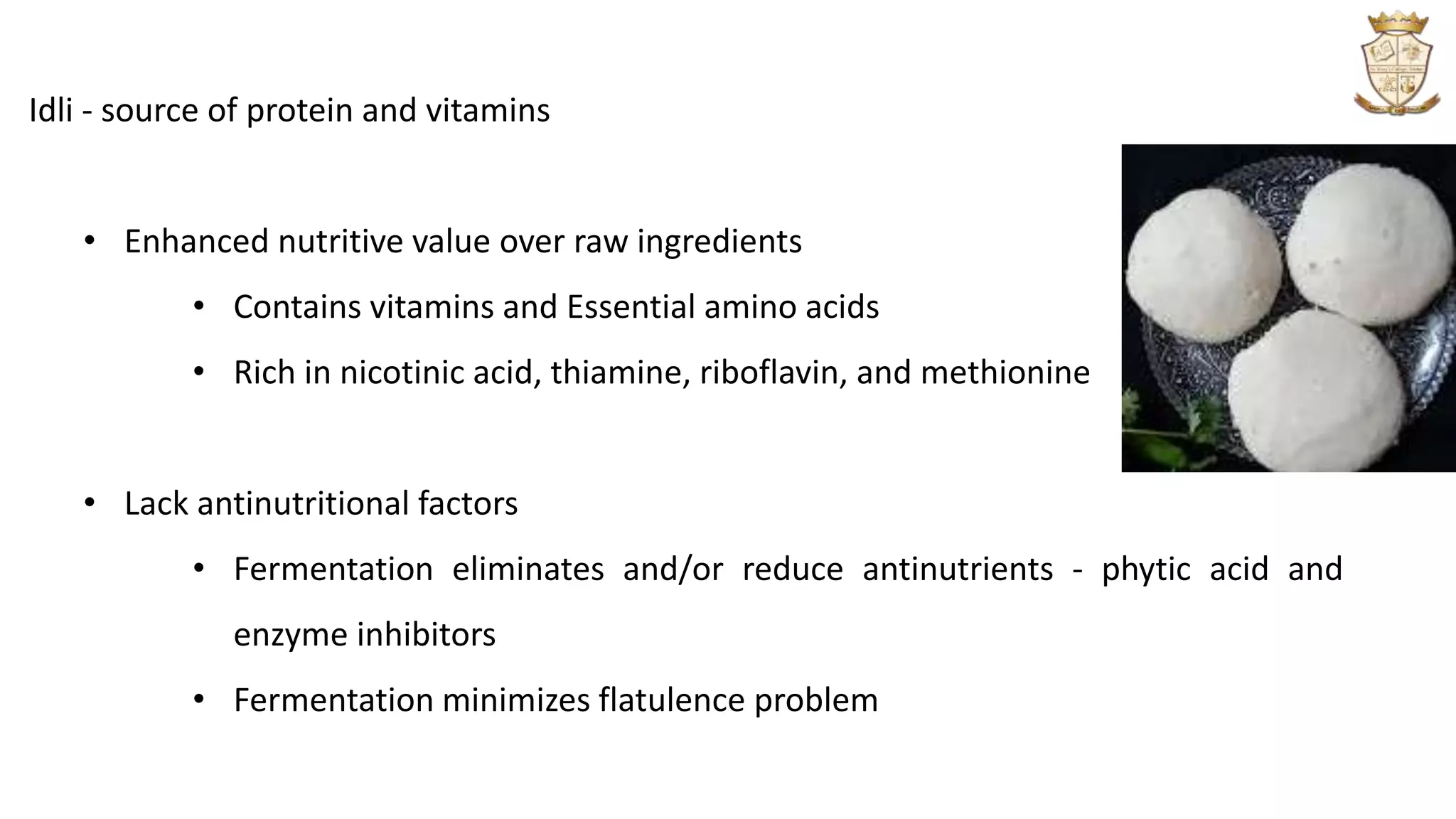 Food Fermentations - Part III - Idli fermentation | PPTX