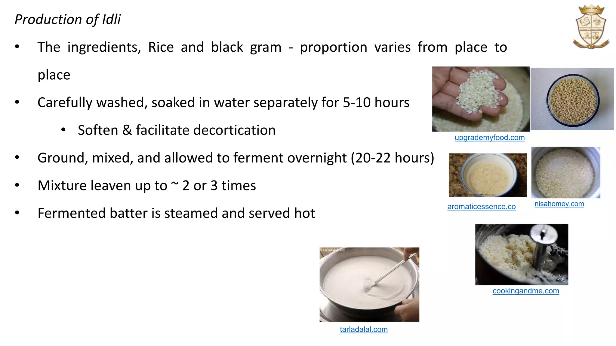 Food Fermentations - Part III - Idli fermentation | PPTX