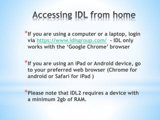 IDL Presentation | PPT