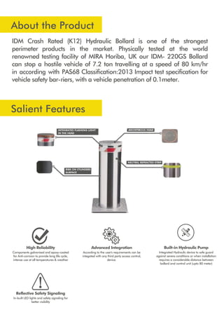 IDENTIMATIC HYDRAULIC BOLLARDS (K12) BY TOSHI AUTOMATIC | PDF