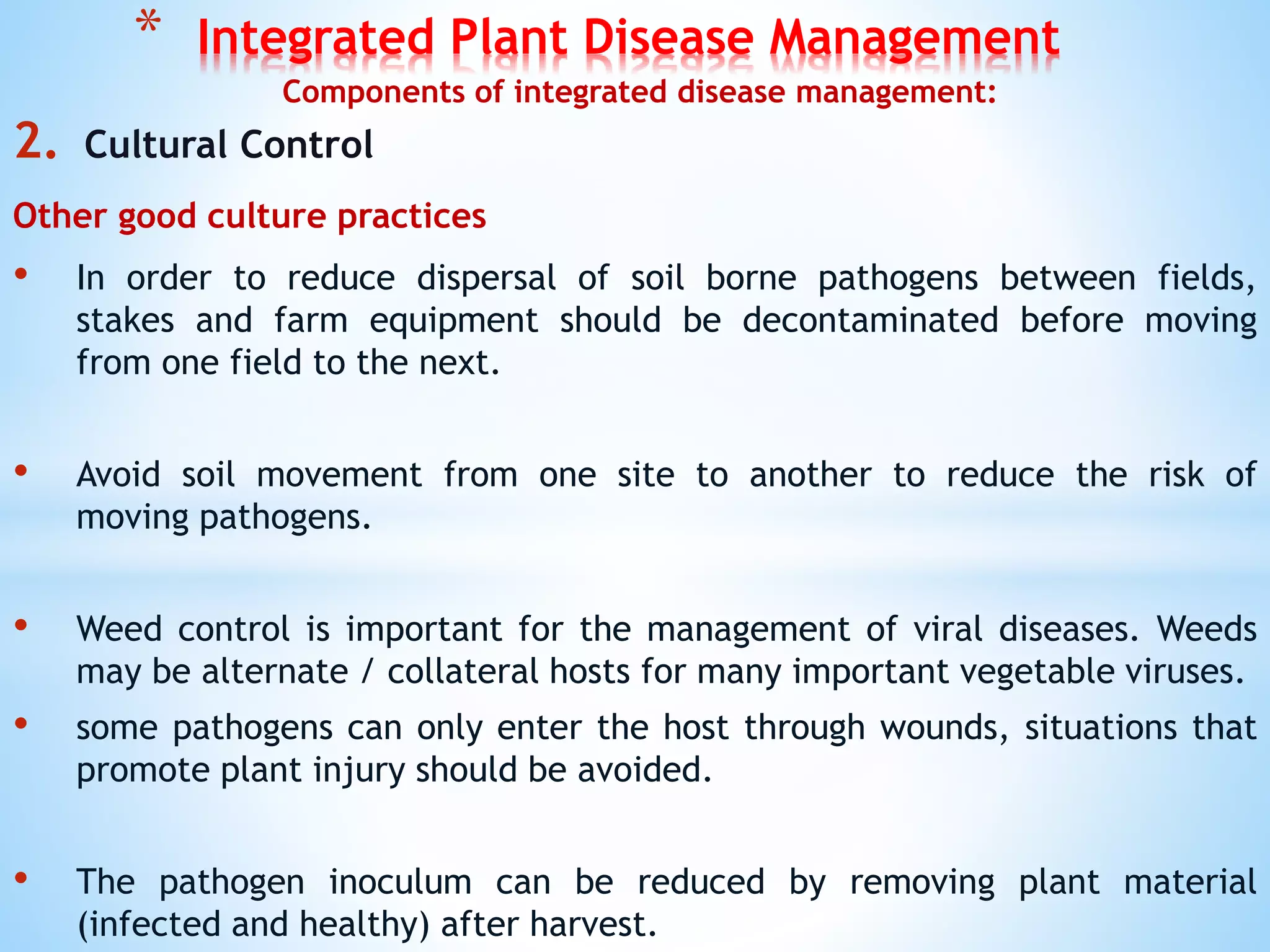 Integrated Plant Disease Management (IDM) | PPTX