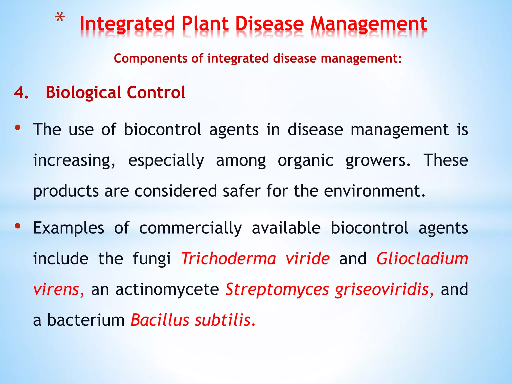 Integrated Plant Disease Management (IDM) | PPTX