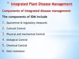 Integrated Plant Disease Management (IDM) | PPTX
