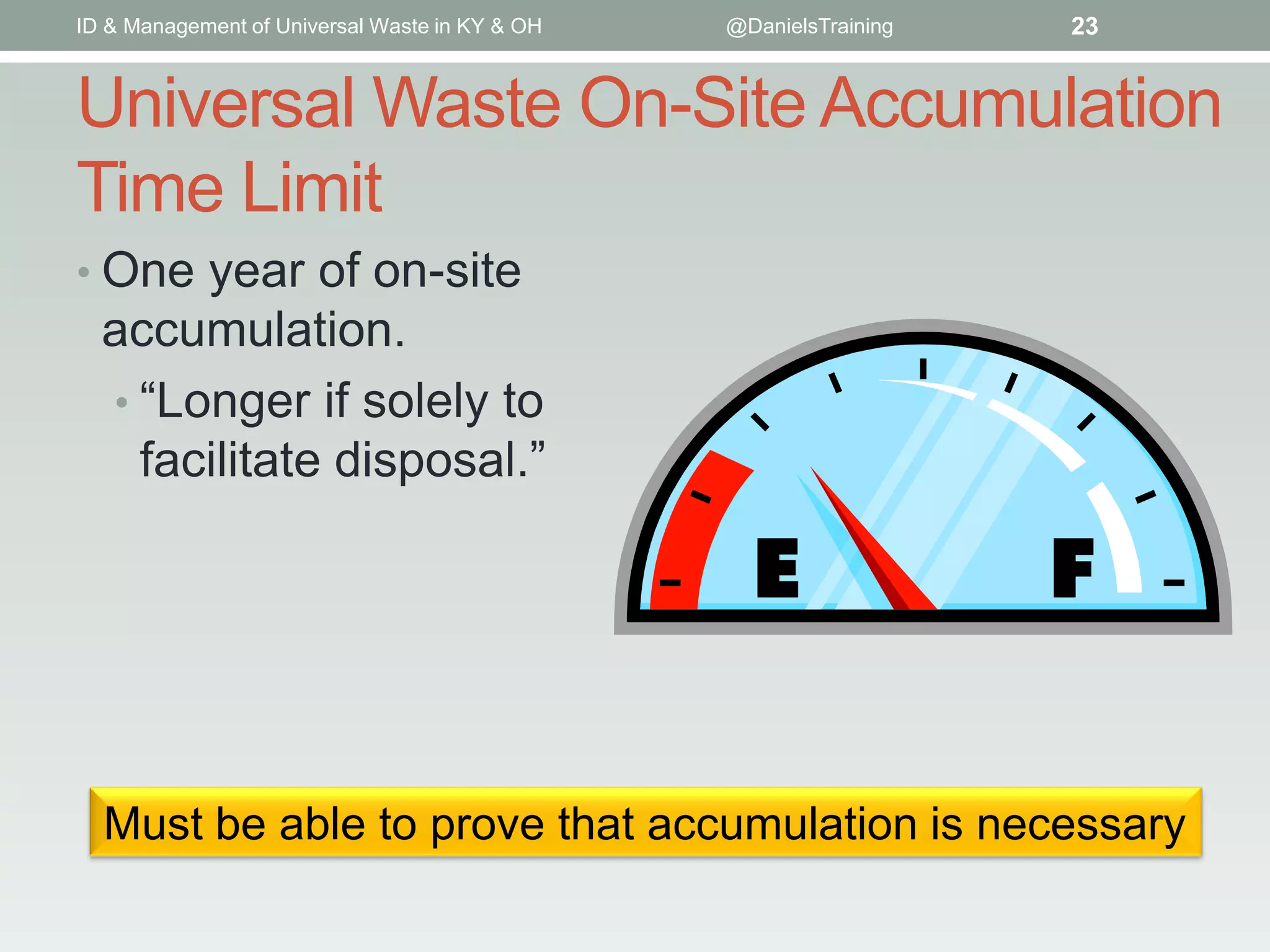 The Identification & Management of Universal Waste in Kentucky and Ohio ...