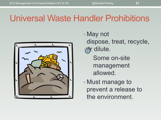 The Identification & Management of Universal Waste in Kentucky and Ohio ...