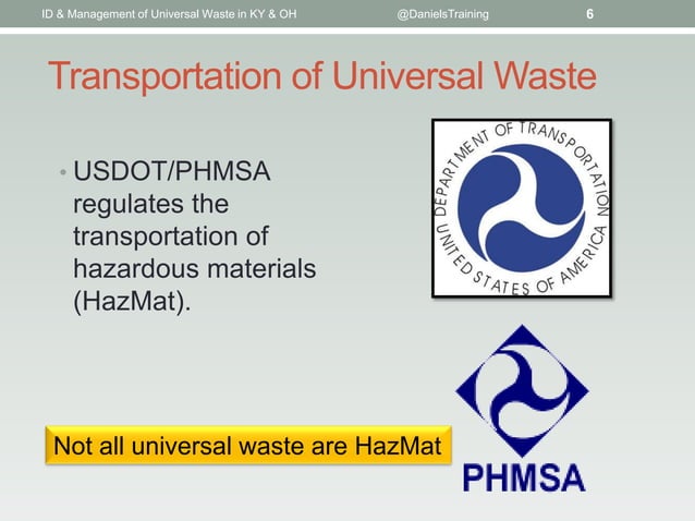 The Identification & Management of Universal Waste in Kentucky and Ohio ...