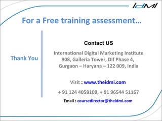 IDMI Digital Marketing BootCamp| Course | PPT