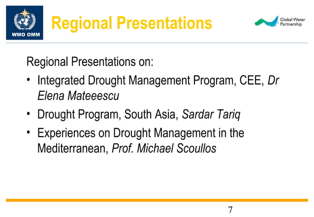 Building Integrated WMO/GWP Drought Management Programme | PPT