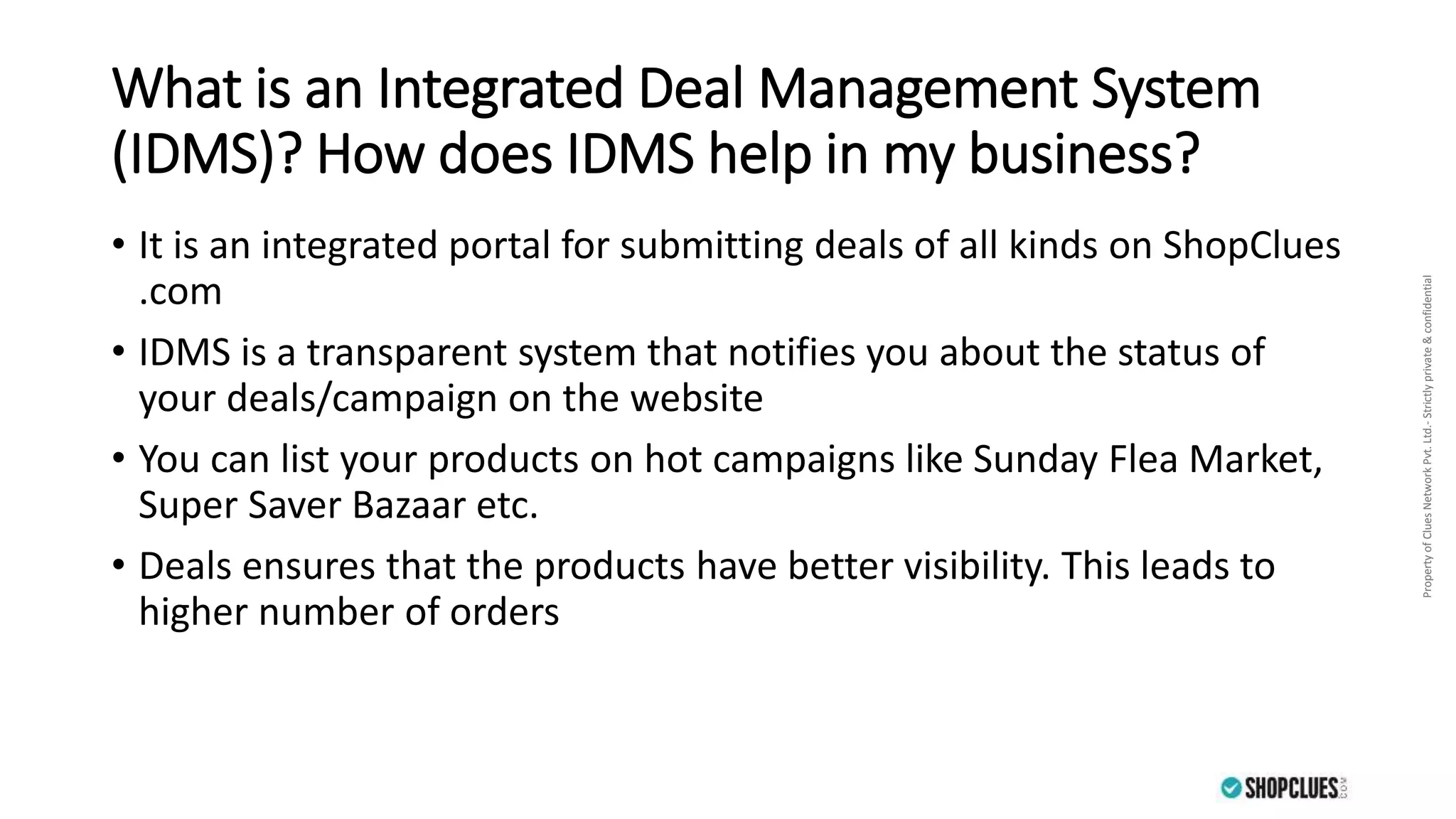 IDMS | PPTX | Sales and Promotions | Shopping