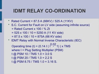 IDMT Coordination Example for power system | PPT