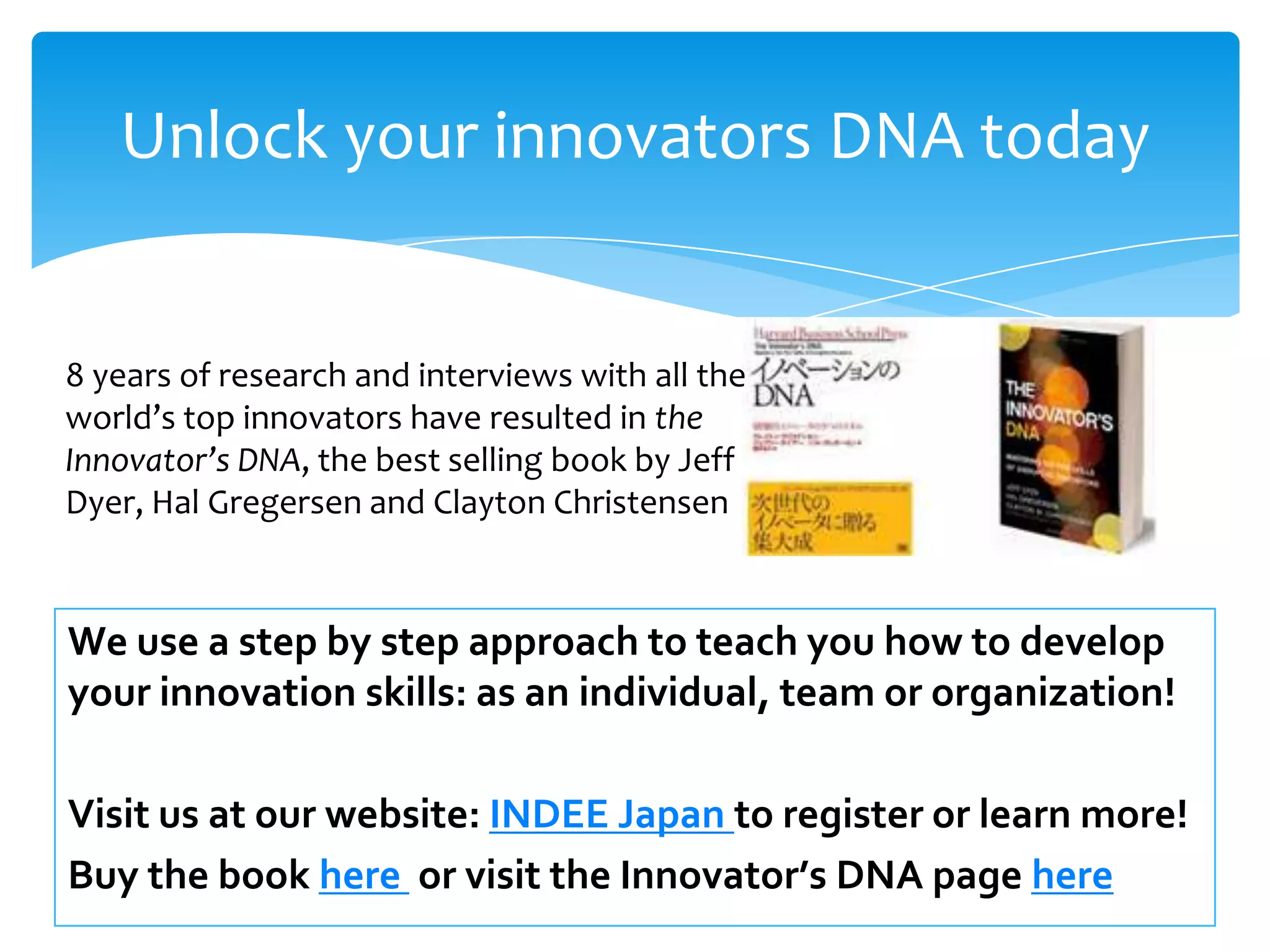 Innovator's DNA - What makes top leaders innovation gurus? Unlock your ...