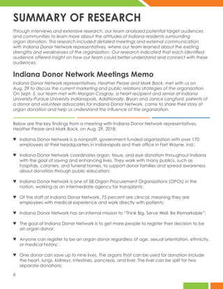 Public Relations Campaign Book - Indiana Donor Network | PDF