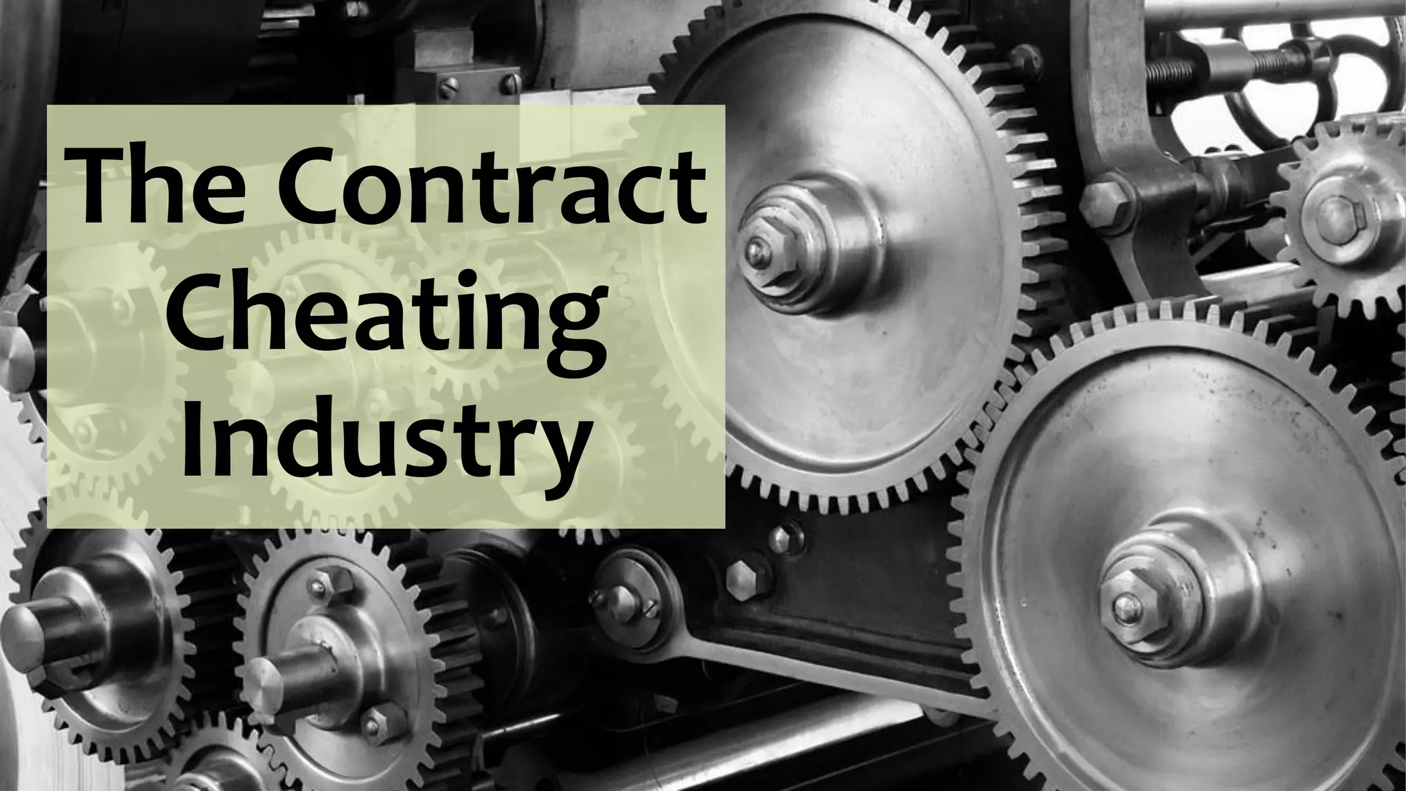Reducing Contract Cheating - Challenges And Solutions