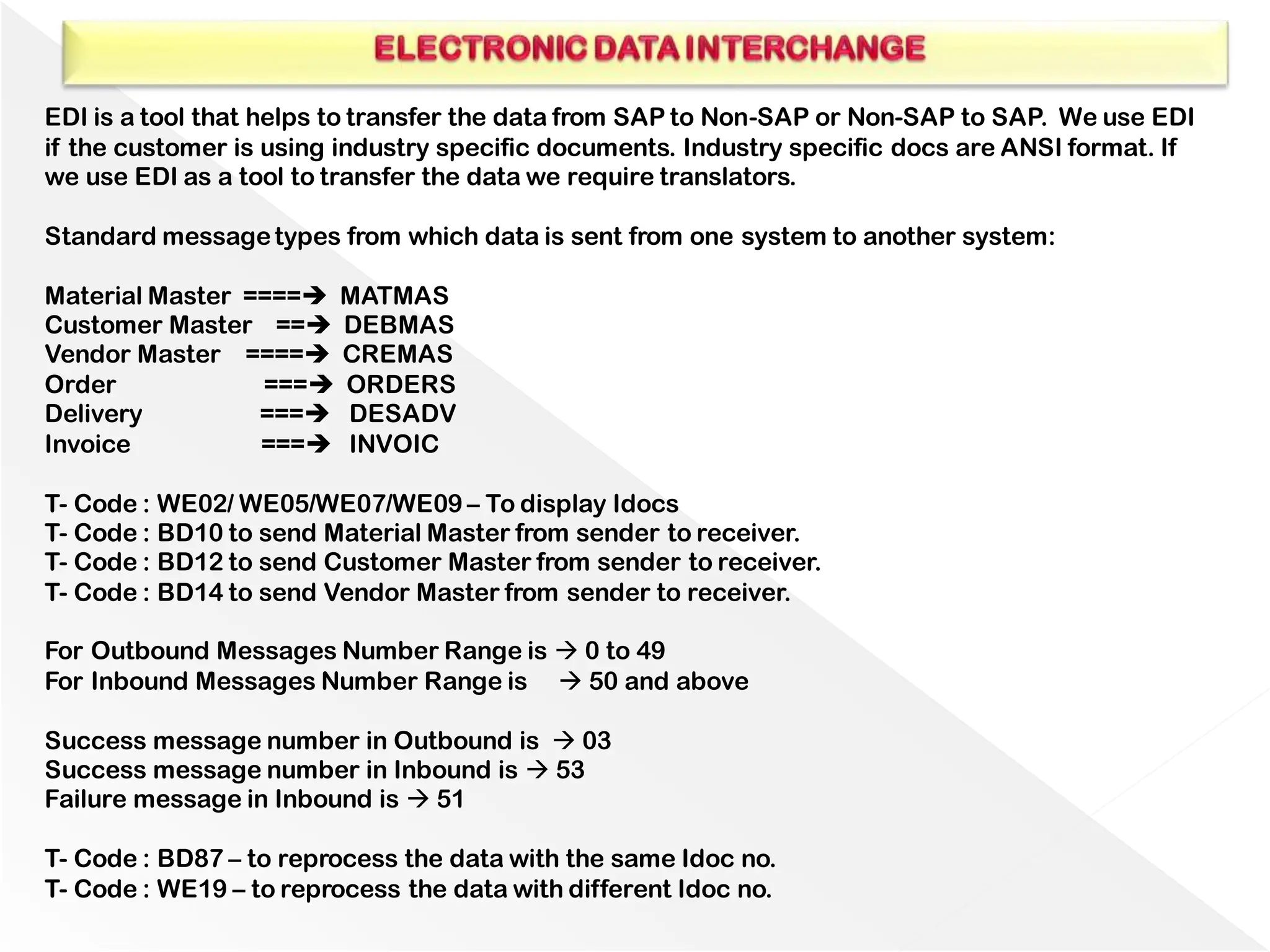 SAP Material management IDoc concept for data migration | PDF