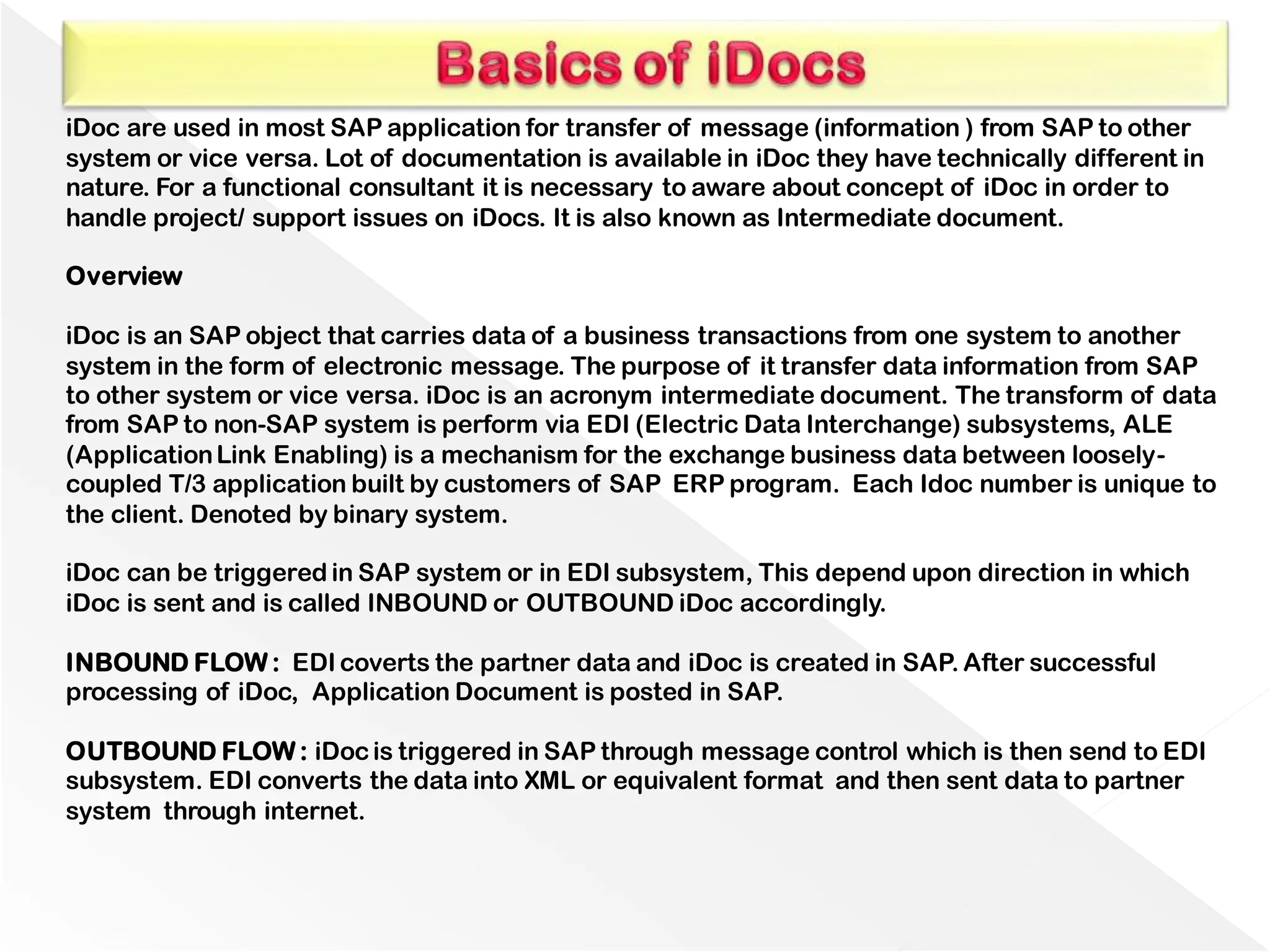 SAP Material management IDoc concept for data migration | PDF