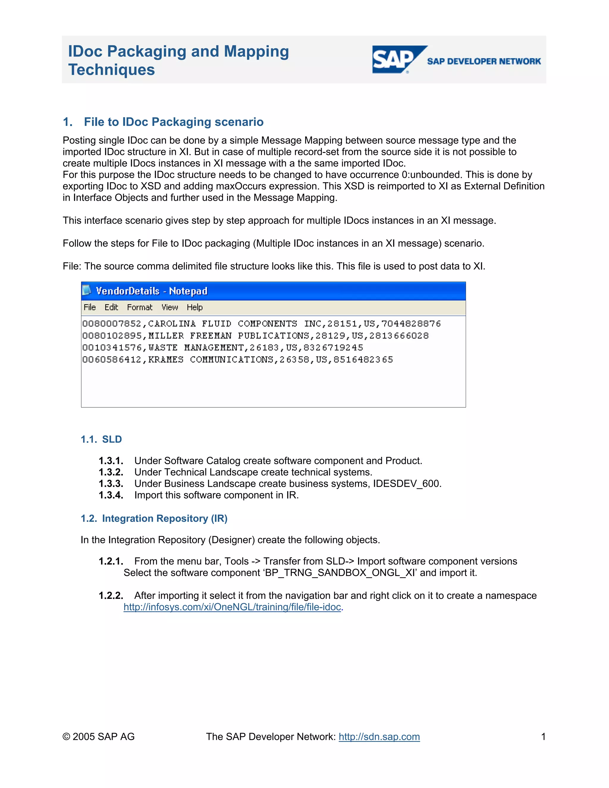 I doc packaging and mapping techniques.doc