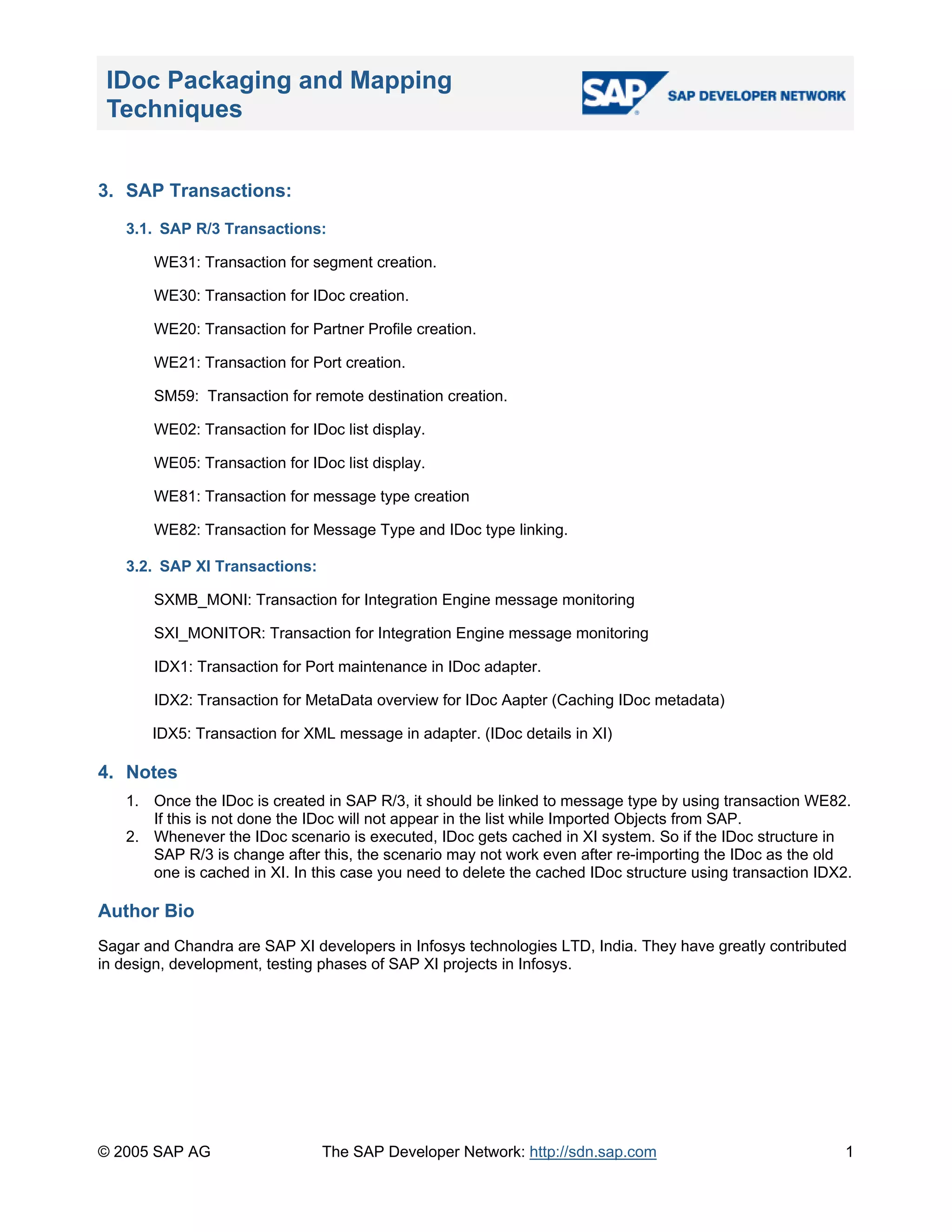 I doc packaging and mapping techniques.doc