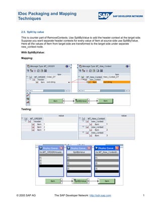 I doc packaging and mapping techniques.doc