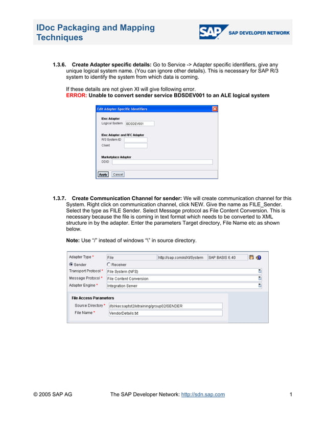 I doc packaging and mapping techniques.doc