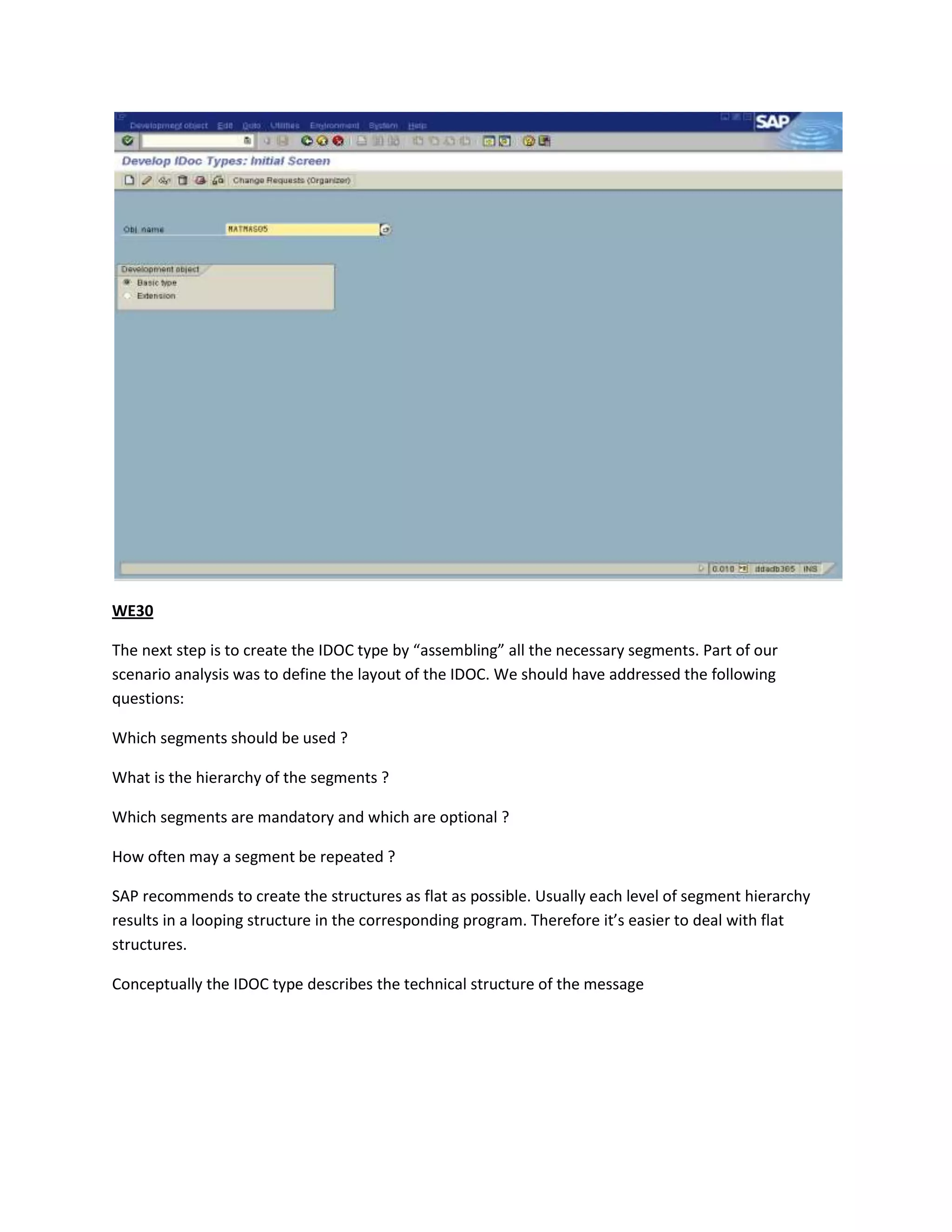 Idocs tcodes and others , sap idoc | DOCX