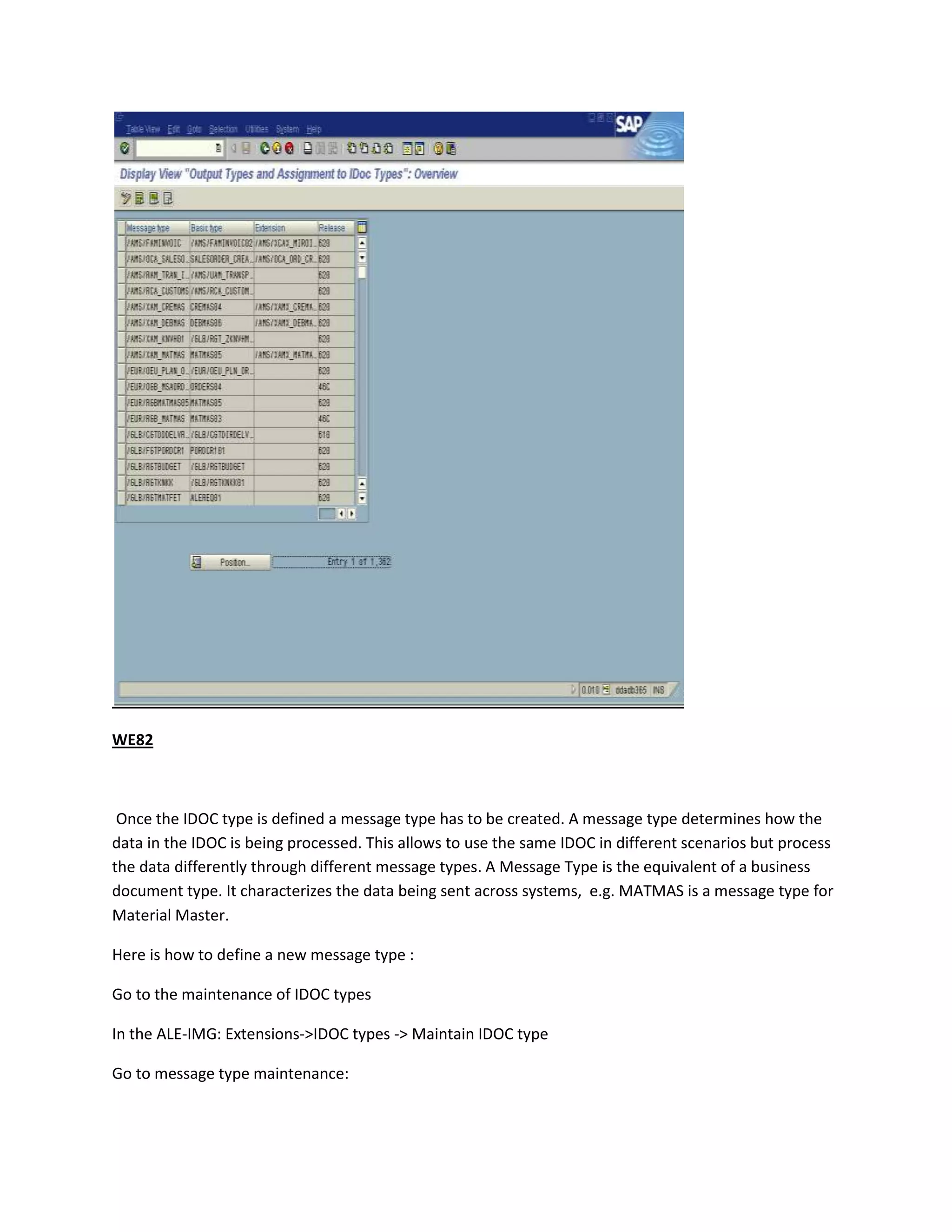 Idocs tcodes and others , sap idoc | DOCX