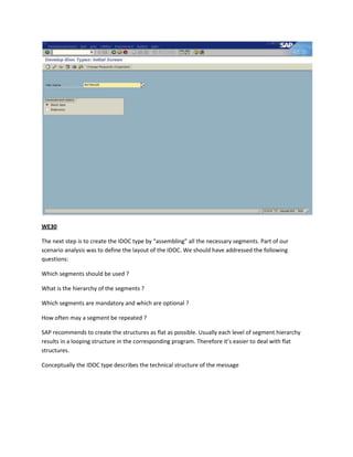 Idocs tcodes and others , sap idoc | DOCX