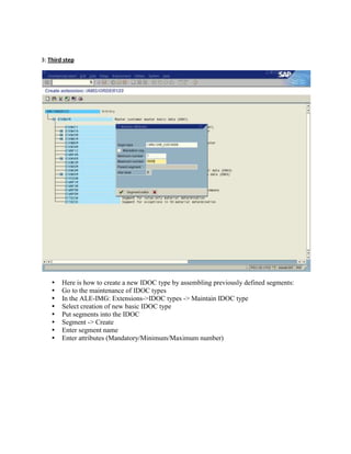 Idocs tcodes and others , sap idoc | DOCX