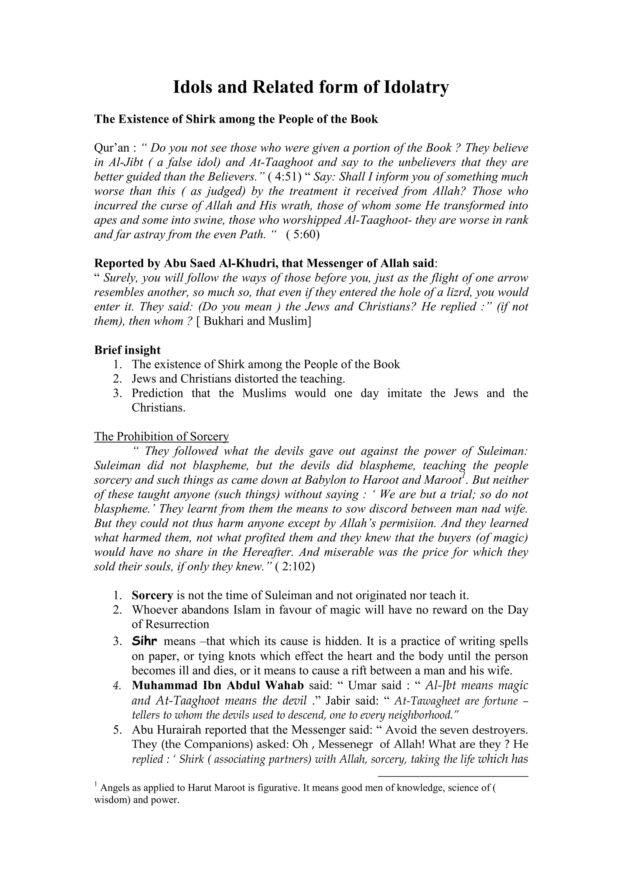 Idols And Other Types Of Idolatry | PDF