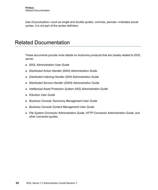 Idol Server 7.3 Admin Rev7 | PDF