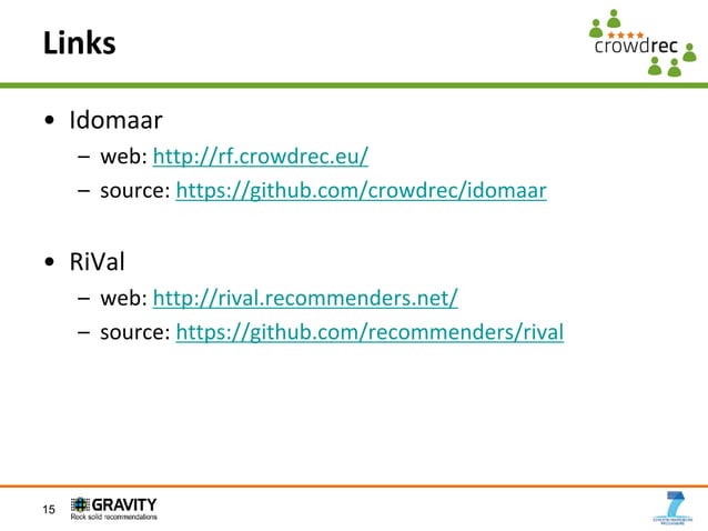 Idomaar crowd rec_reference_fw | PPT