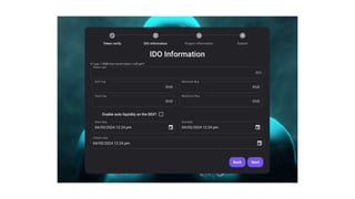 decentralized Launchpad providing a safe and transparent fundraising | PPTX