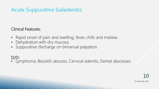 Inflammatory Disorders of Salivary Gland - Part 1 | PPTX