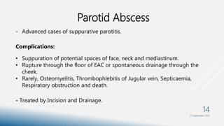 Inflammatory Disorders of Salivary Gland - Part 1 | PPTX