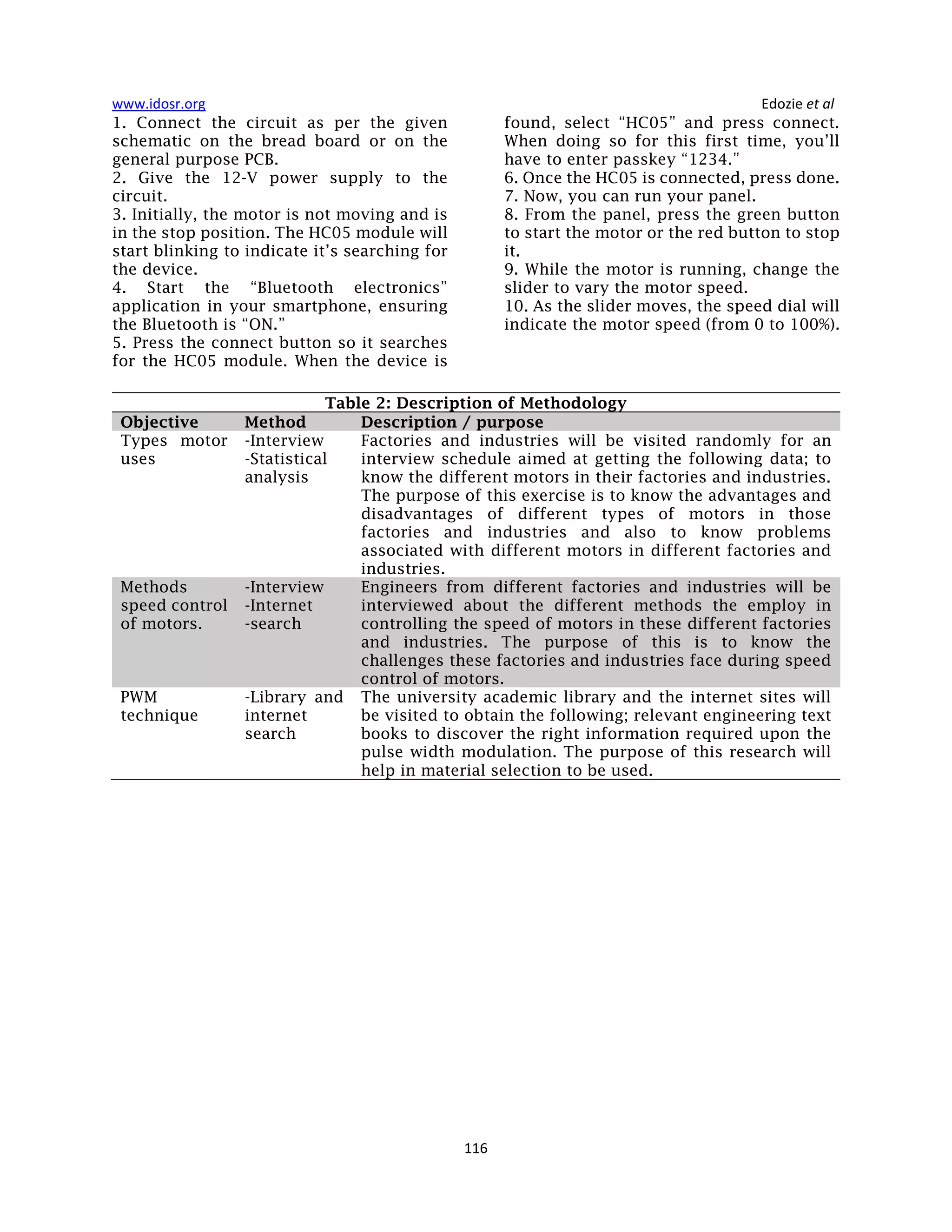 Design And Implementation Of An Improved Automatic Dc Motor Speed Control Systems Using