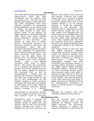 The Influence of Regional Location of Kasese District on Access to ...