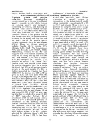 Prospects and Challenges of Sustainable Development in Africa | PDF