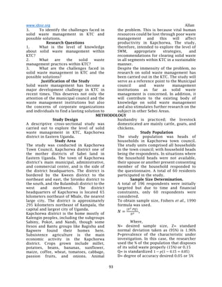 Factors Affecting Solid Waste Management in Kapchorwa Town Council ...