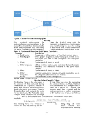 Evaluation of the heating (Calorific) value of municipal wet solid ...