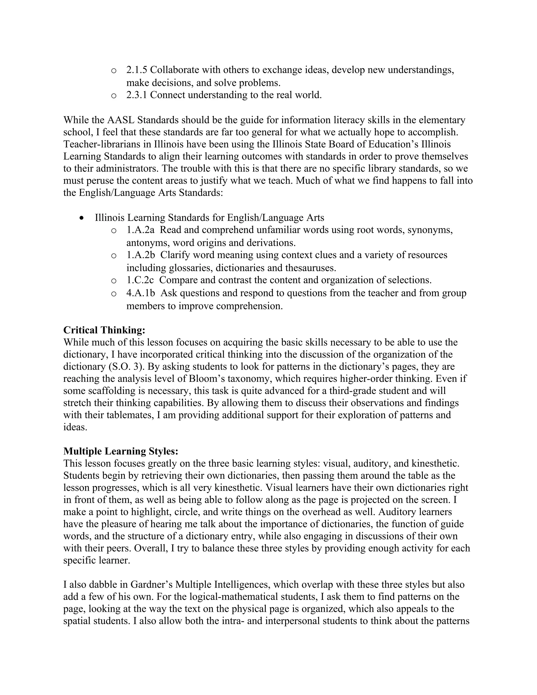 Instructional Design Project - Dictionary Skills | DOC