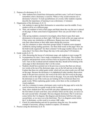 Instructional Design Project - Dictionary Skills | PDF