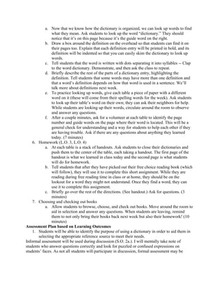 Instructional Design Project - Dictionary Skills | PDF