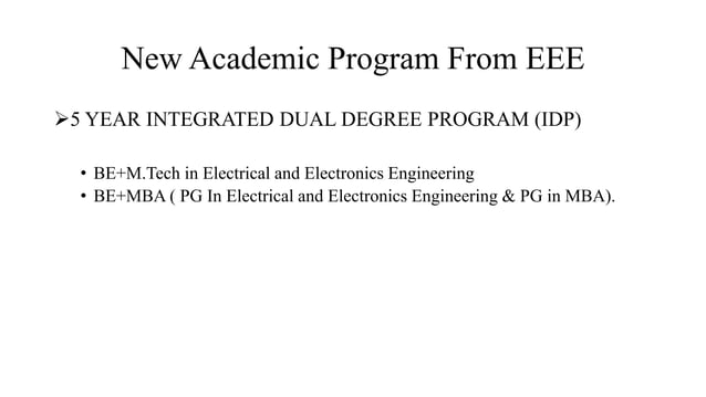 Integrated Details for Electrical and Electronics Engineering | PPTX