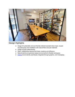 Interics Designs: New Office, New Chapter | PDF