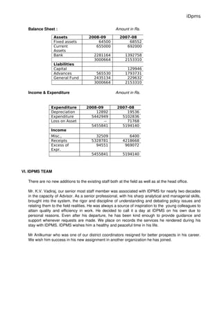 Idpms - annual report 09 | PDF