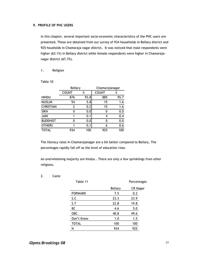 Idpms brookings final report 08 | PDF