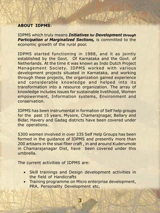 Idpms design development in sisal 2006 | PDF